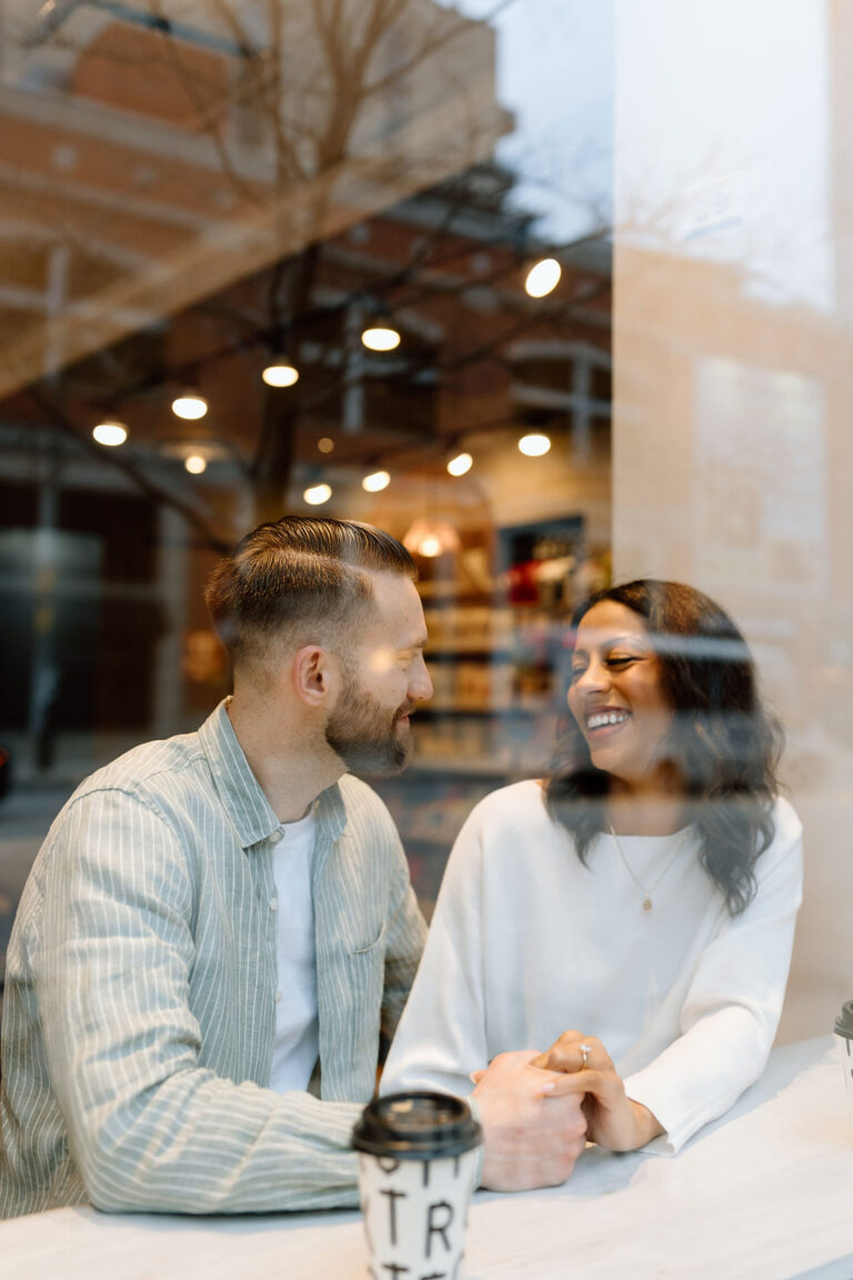 Coffee Shop Engagement Session in Chicago | alyeskaromanphotography.com